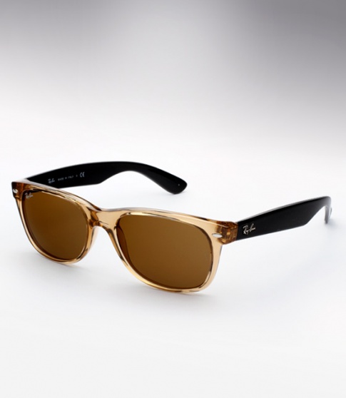 Ray Ban RB 2132 New Wayfarer Sunglasses - Honey / Black
