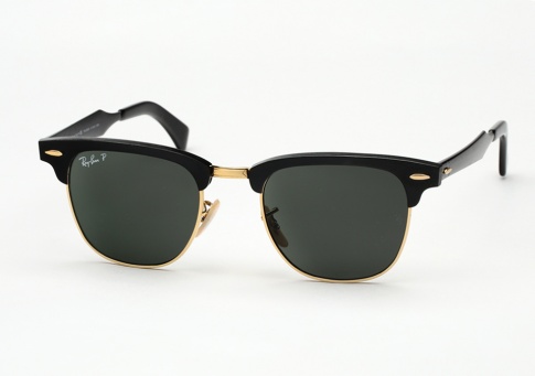 Ray Ban RB 3507 Clubmaster Aluminum Sunglasses - Black
